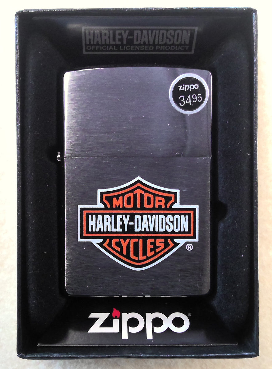 Zippo, Harley Davidson, brushed chrome – The Happy Piper
