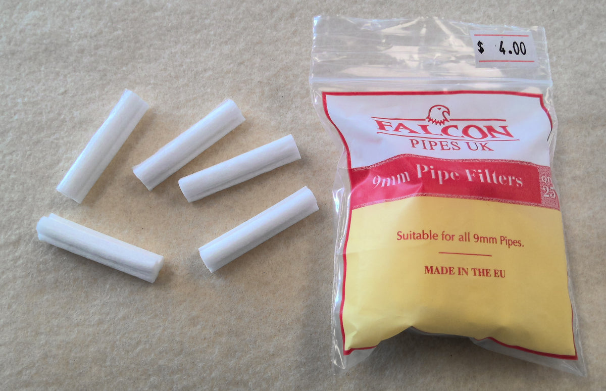 Falcon 9mm Pipe Filters, 1 pack of 25 – The Happy Piper