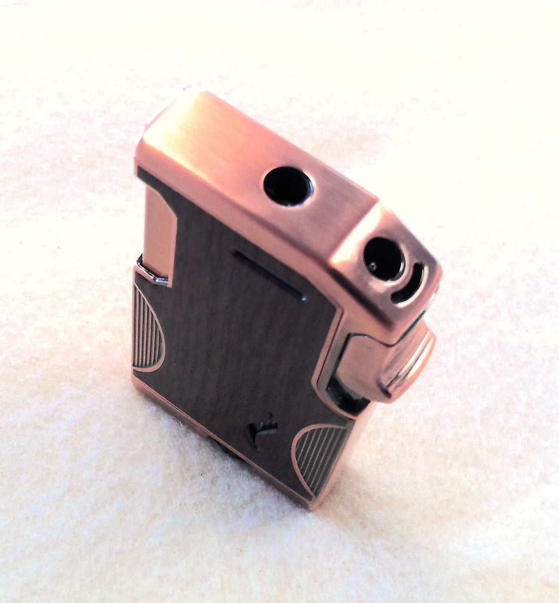 SMKN Dual Flame (soft flame and single torch), brown wood and copper ...